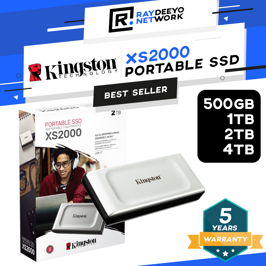 Kingston XS2000 External SSD Solid State Drive [Speeds of up to 2,000MB ...