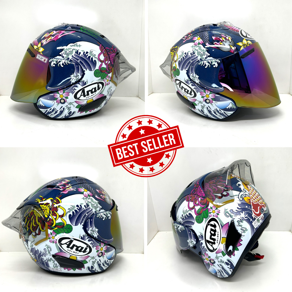 Arai Oriental Helmet Samurai Monzo Doohan Nicky Free spoiler Free Visor ...