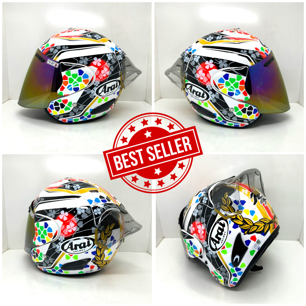 Arai Oriental Helmet Samurai Monzo Doohan Nicky Free spoiler Free Visor ...