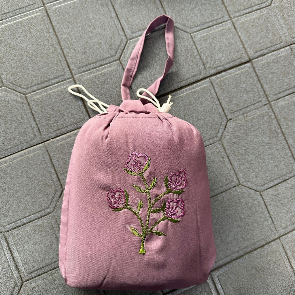 Telekung Travel Mini Pouch Telekung Dewasa Sulam Bunga [Free Beg ...
