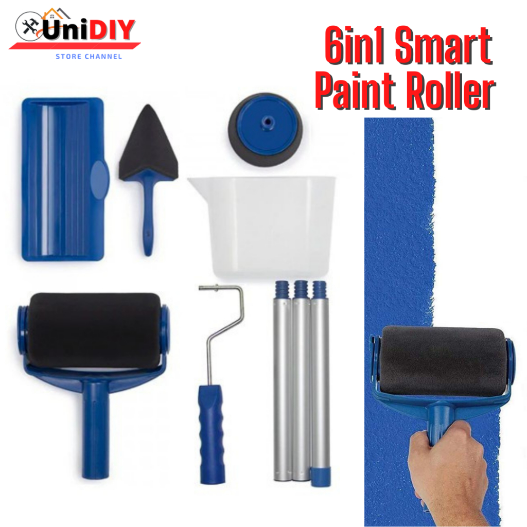 6in1 Smart Paint Roller DIY Painting Brush Tool Painting Accessories ...