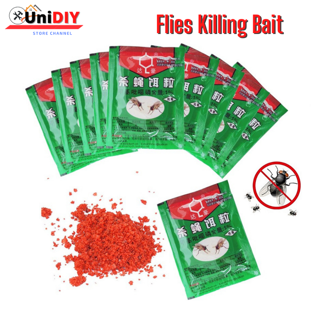 Flies Killing Bait Destroy Flies Insecticide Bait Powder Repellent ...