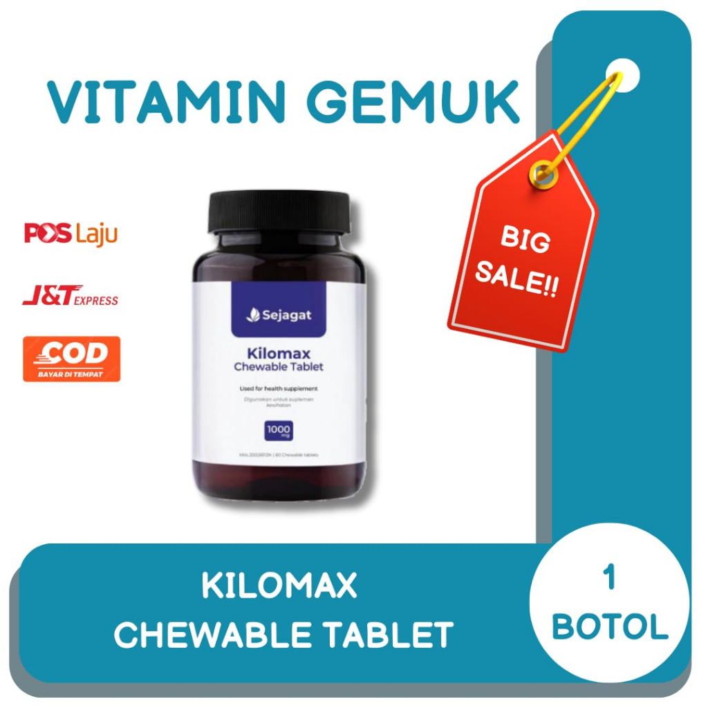 🔥 HOT | KILOMAX | SEJAGAT KILOMAX CHEWABLE TABLET 1000MG (60'S ...