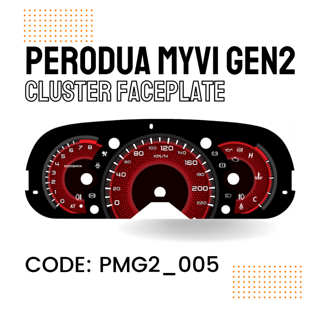 PERODUA MYVI GEN2 CLUSTER FACE PLATE PANEL METER SPEEDOMETER | Shopee ...