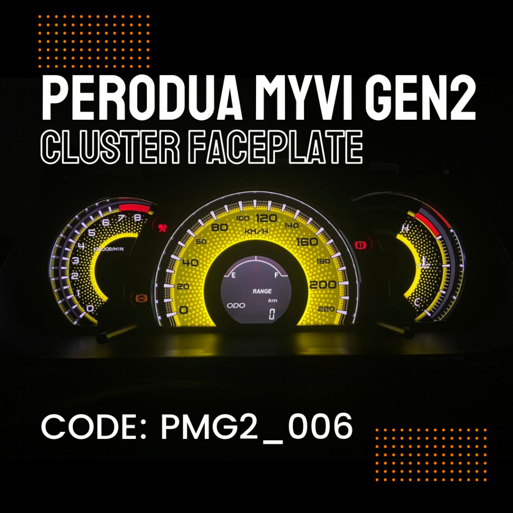 PERODUA MYVI GEN2 CLUSTER FACE PLATE PANEL METER SPEEDOMETER | Shopee ...