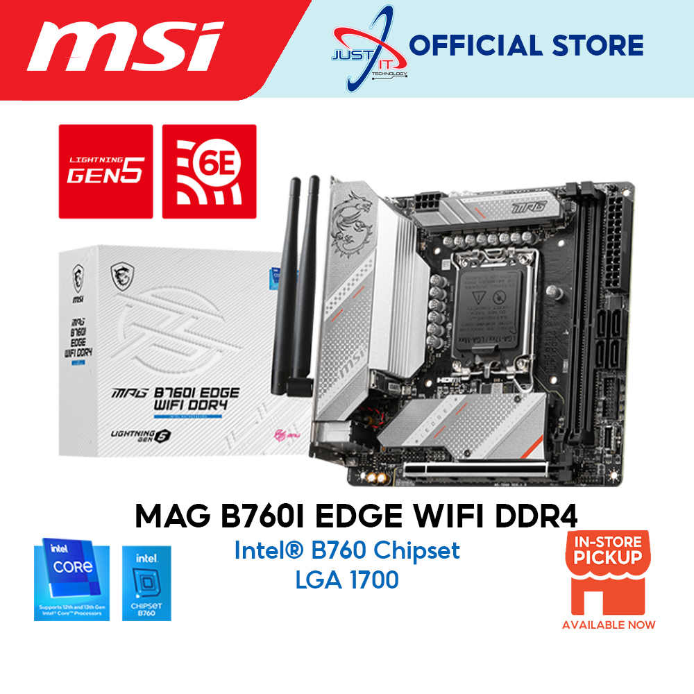 MSI MPG B760I EDGE WIFI DDR4 / D4 COMBO DEAL INTEL I3-13100 / 13400 ...