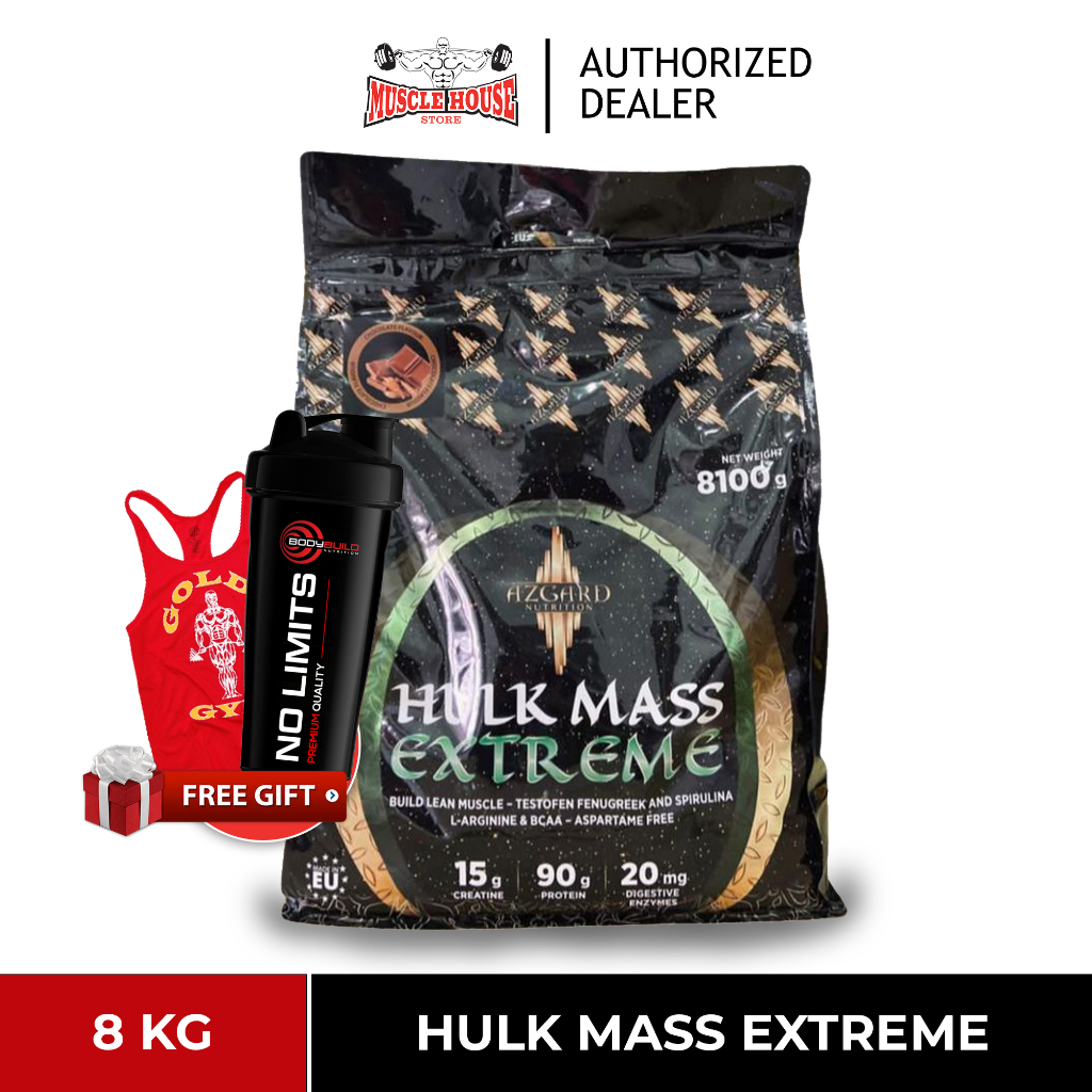 Azgard Hulk Mass Extreme 8.1kg & 1kg Mass Gainer, Bulk, Sizing | Shopee ...
