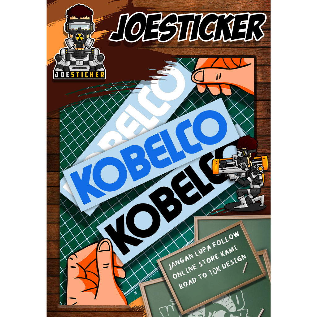 STICKER KOBELCO PELBAGAI SAIZ DAN TIGA PILIHAN WARNA | Shopee Malaysia