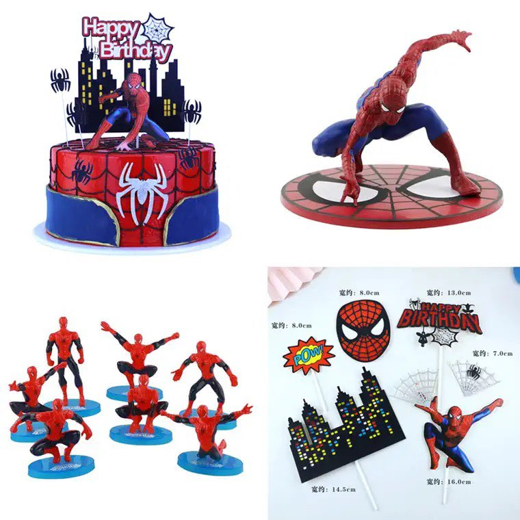 Spiderman Cake Topper Spiderman Cake Decoration 蜘蛛侠蛋糕装饰插件 | Shopee Malaysia