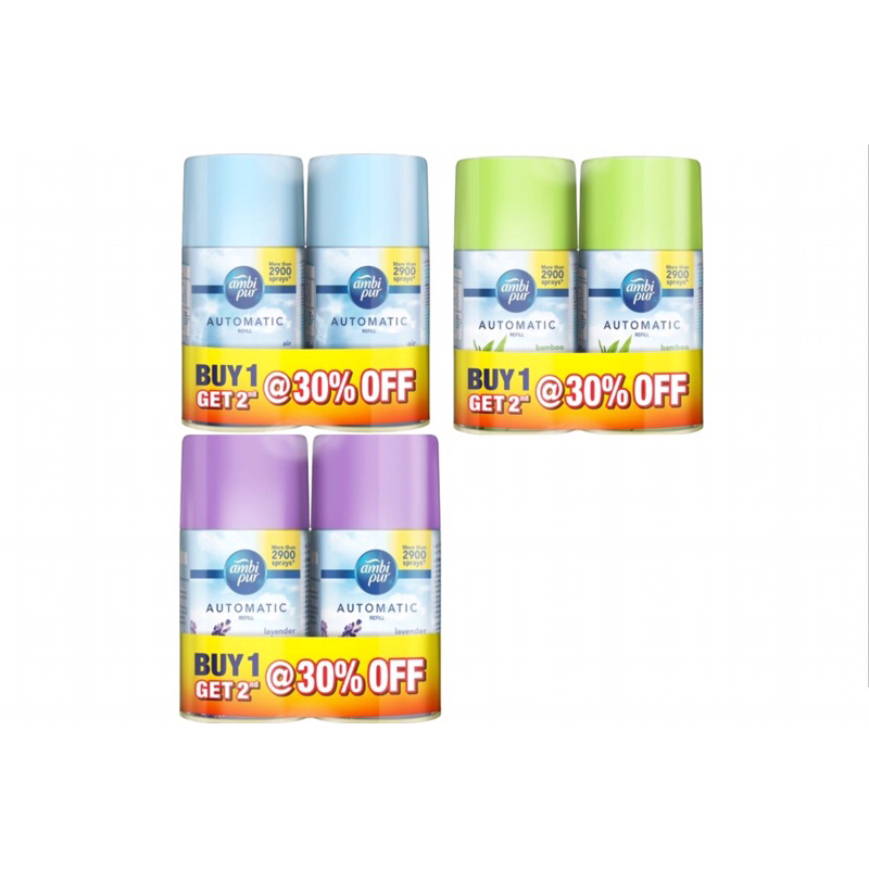 Ambi Pur InstantMatic Automatic Air Freshener Spray Refill (250ml x 2 ...