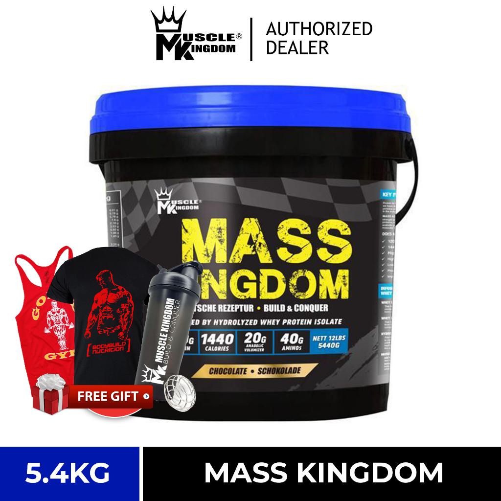 Muscle Kingdom Mass Kingdom 12lbs 5.4kg King Gainer, Mass Gainer ...