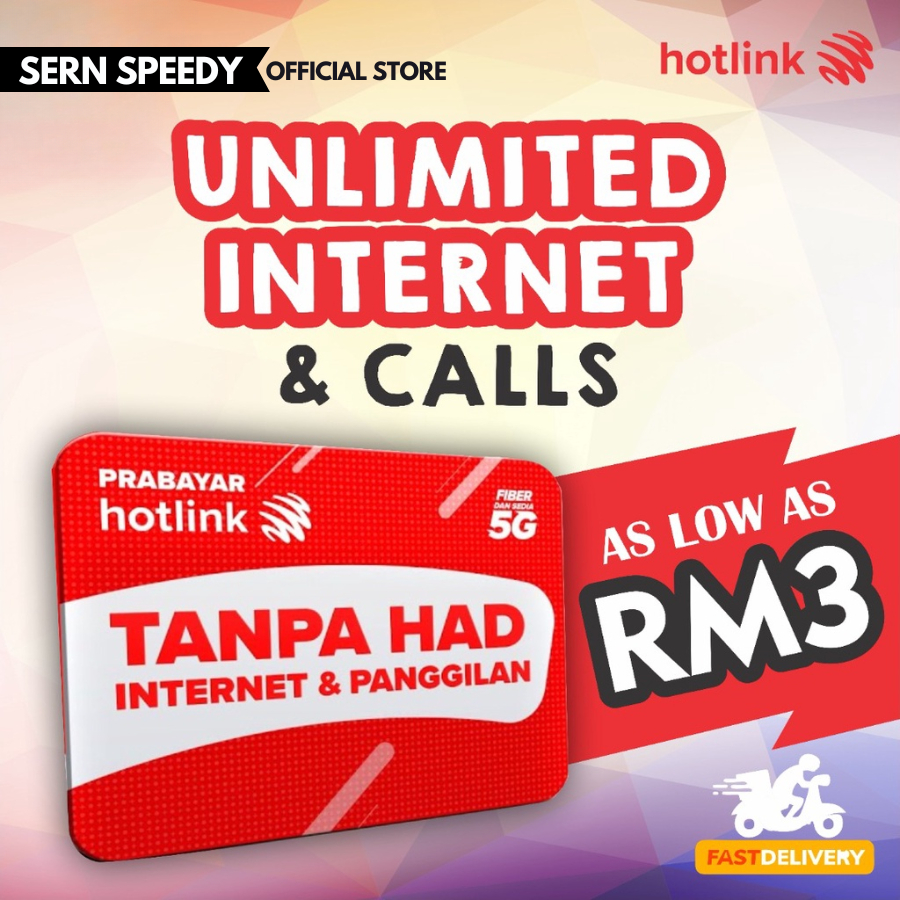 MAXIS HOTLINK Prepaid Unlimited Internet - Pantas, Fast & Reliable, Best Deal | 017 | Shopee ...