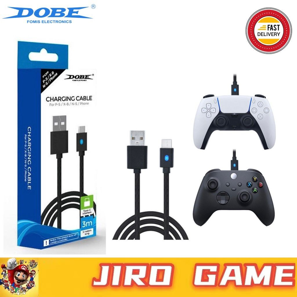 Dobe Charging Data Cable USB Type C 3M TY-0803 / TY-0803B For PS5 ...
