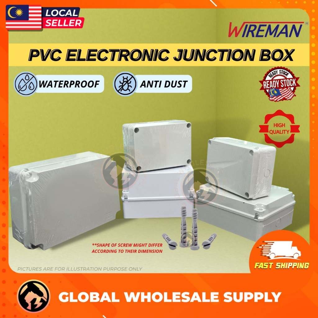 WIREMAN IP56 PVC Enclosure Electrical Junction Box Autogate Box CCTV ...