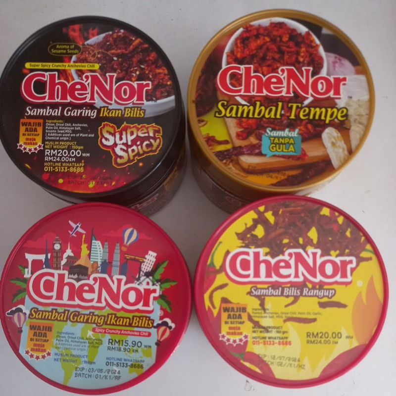 [Rm5 Voucher] Sambal Garing Che Nor Terkini Tempe Cheese Super Spicy ...