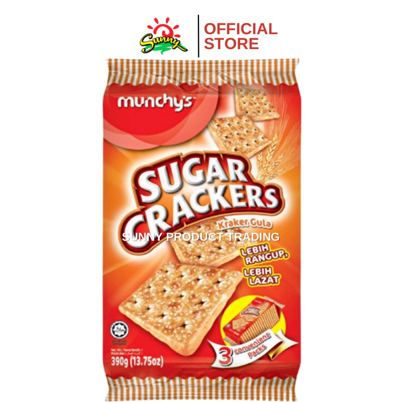 390g Munchy’s Sugar Crackers Biscuit Biskut Kraker Gula (3 Convenient ...