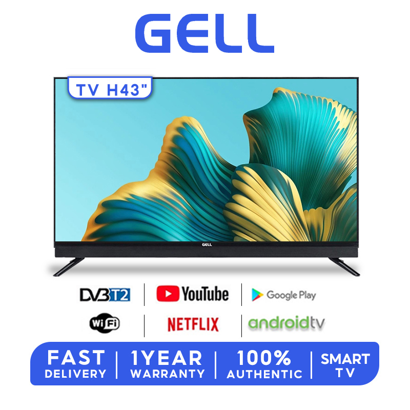GELL Sakura 43 INCH Smart LED TV With Android TV/WiFi/YouTube/MyTV ...