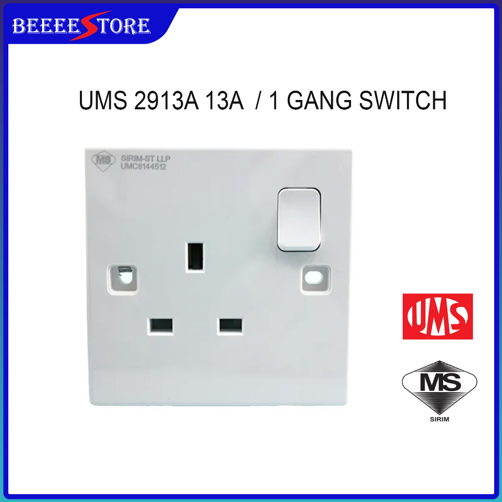 UMS 2913A 13A SWITCHED SOCKET OUTLET 3X3 👍13A SWITCH SOCKET OUTLET👍 ...