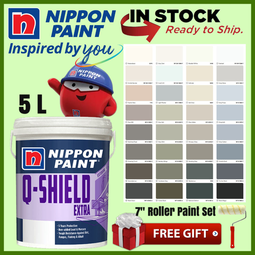 SINAR NIPPON Q SHIELD 5 LITER EXTERIOR WALL PAINT MATT /CAT DINDING ...