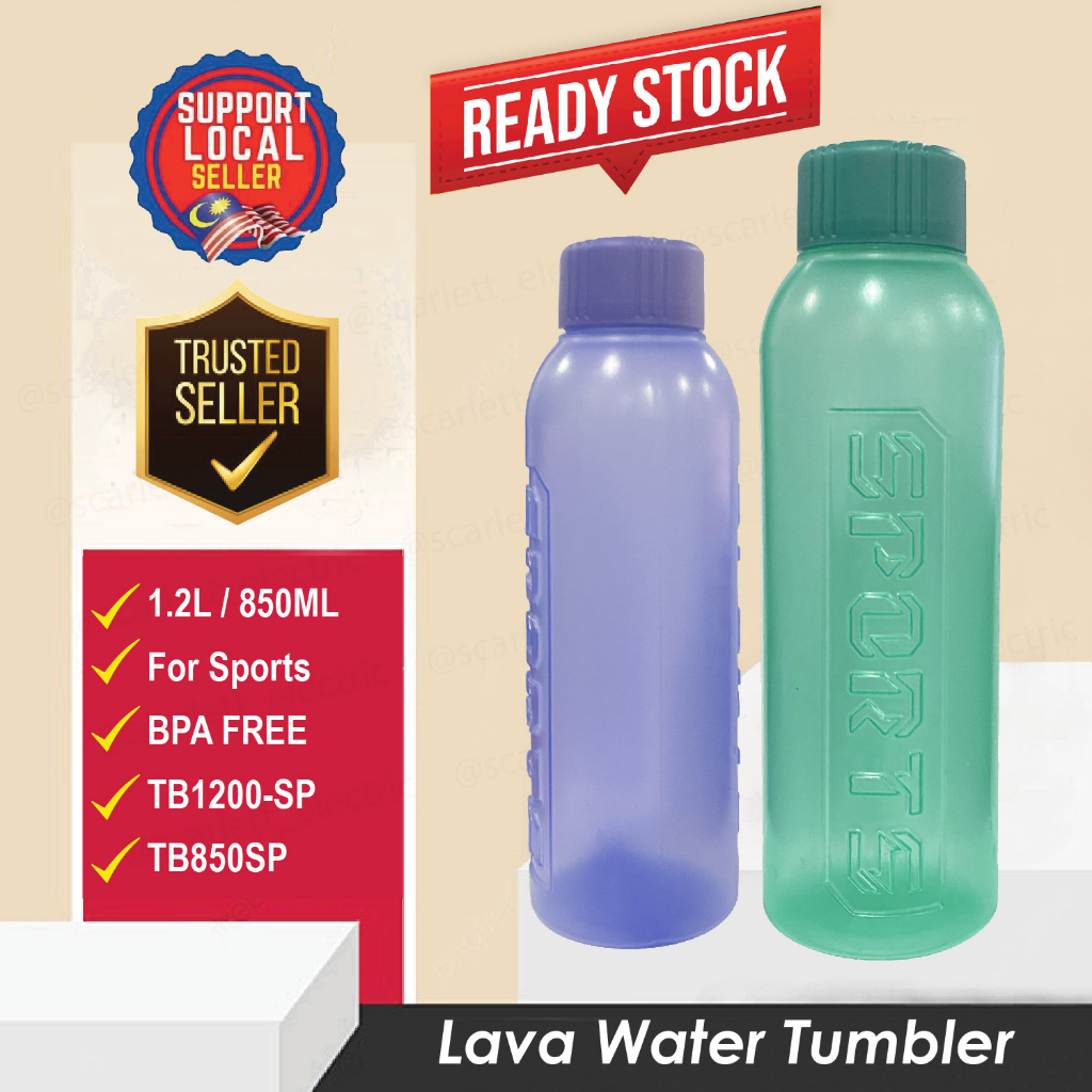 LAVA Water Bottle Tumbler Sports Drinking Container 850ml and 1.2L ...
