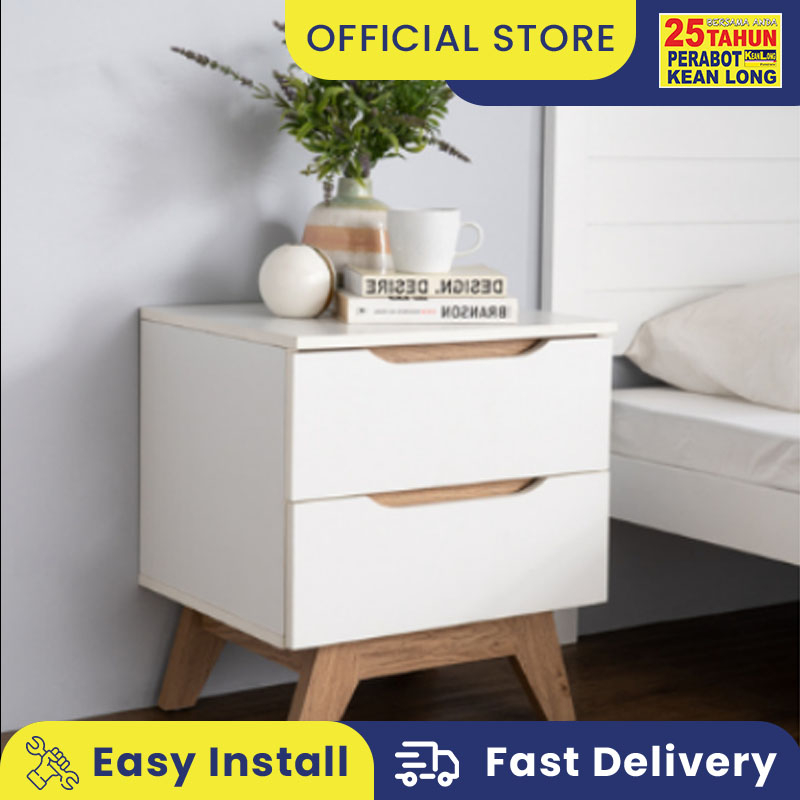 KLSB Bed Side Table With 2 Drawer/Meja Sisi Katil/Bed Side Table /Meja ...
