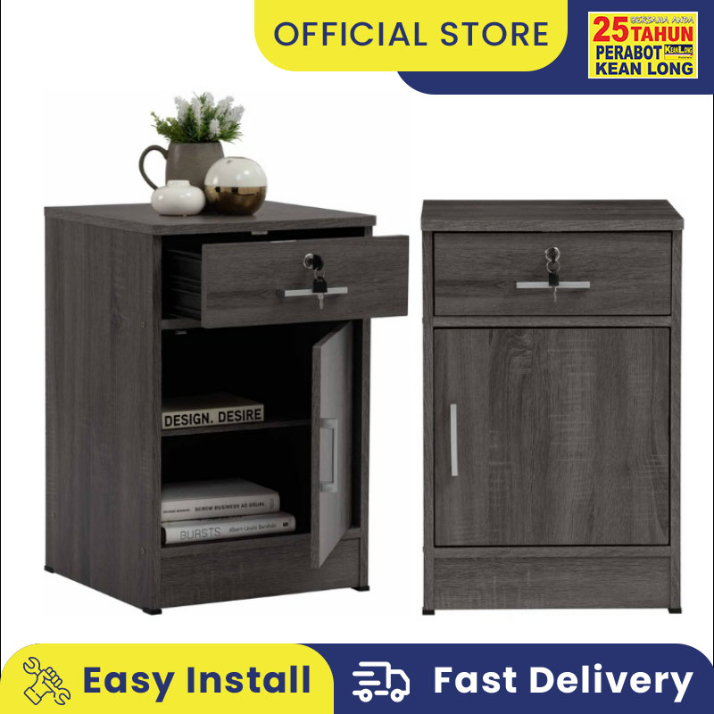 KLSB Bed Side Table With 1 Drawer/Meja Sisi Katil / Bed Side Table with ...