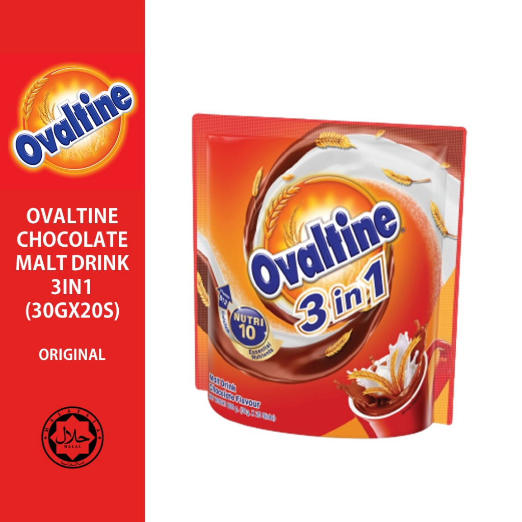 OVALTINE CHOCOLATE MALT DRINK 3 IN 1 (30GX20S) | Shopee Malaysia