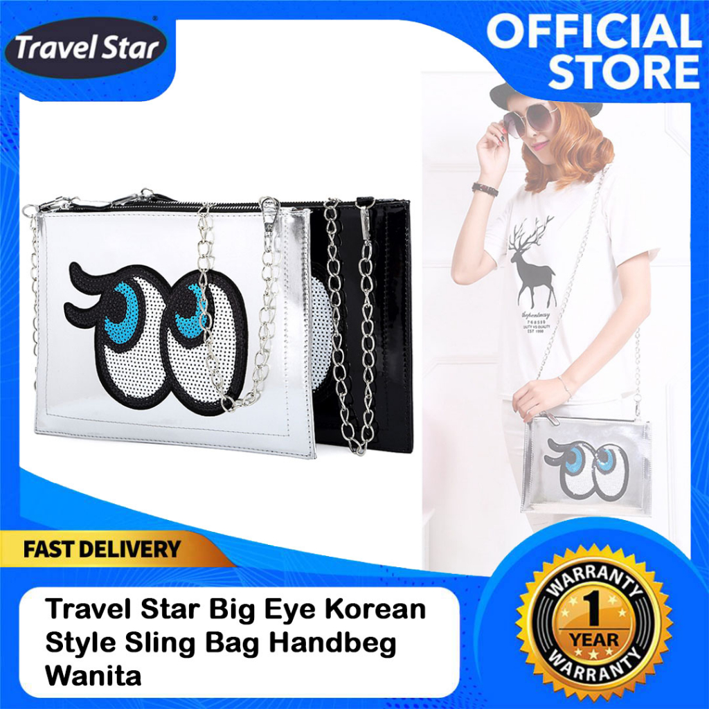 Travel Star Big Eye Korean Style Sling Bag Handbeg Wanita | Shopee Malaysia