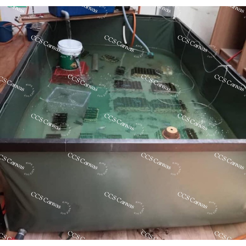 Heavy Duty Nylon Kanvas Kolam Ikan Udang Kara Akuarium Tangki Fish Pond ...