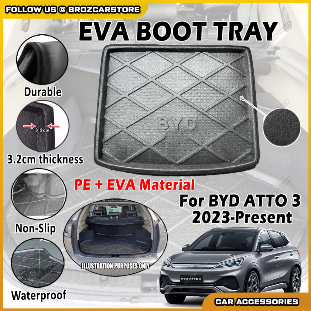 Car Boot Tray For BYD Atto 3 2023-Present EVA Copolymer Trunk Tray ...