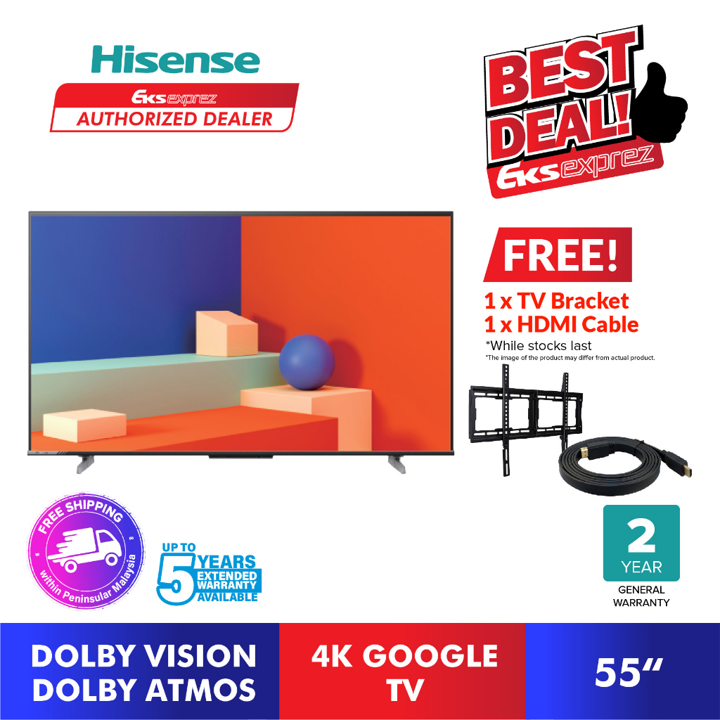 [FREE SHIP + GIFT] Hisense 4K UHD Google TV A6500K Series (55 ...