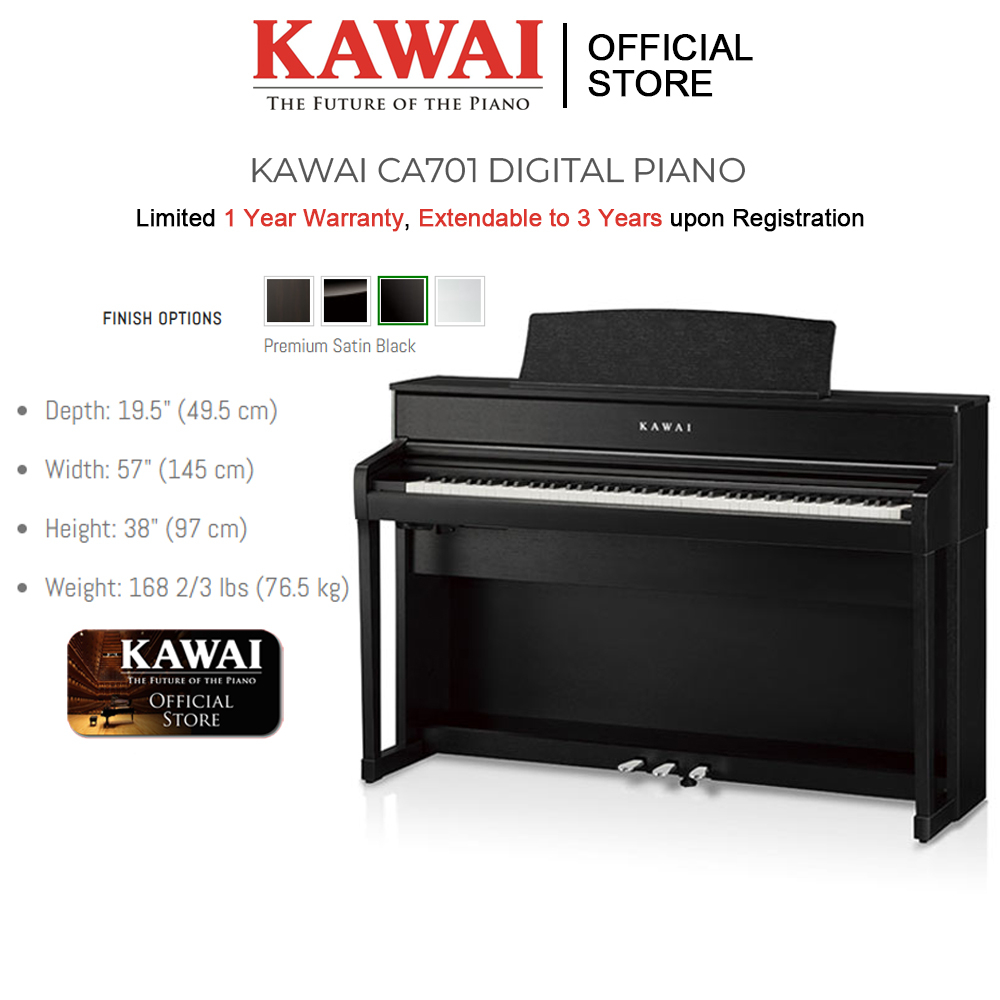 (Brand New) Kawai CA701 88-key Digital Piano - Black / White / Premium Rosewood | Shopee Malaysia