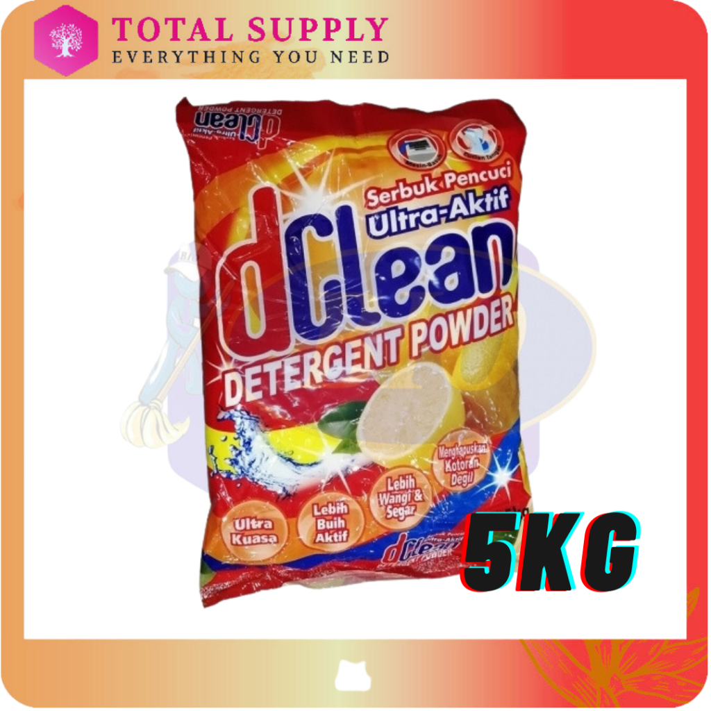 D CLEAN DETERGENT POWDER LAUNDRY FOR 5KG | Shopee Malaysia