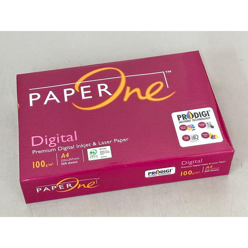 PAPER ONE A4 PAPER 100g | 500 sheets | 210 X 297MM | PREMIUM DIGITAL ...