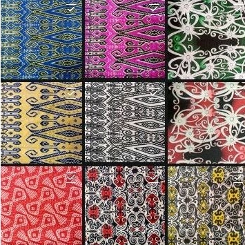 [The Rattan House] Borneo Sarawak Batik Sarong with Pua Kumbu Dayak ...