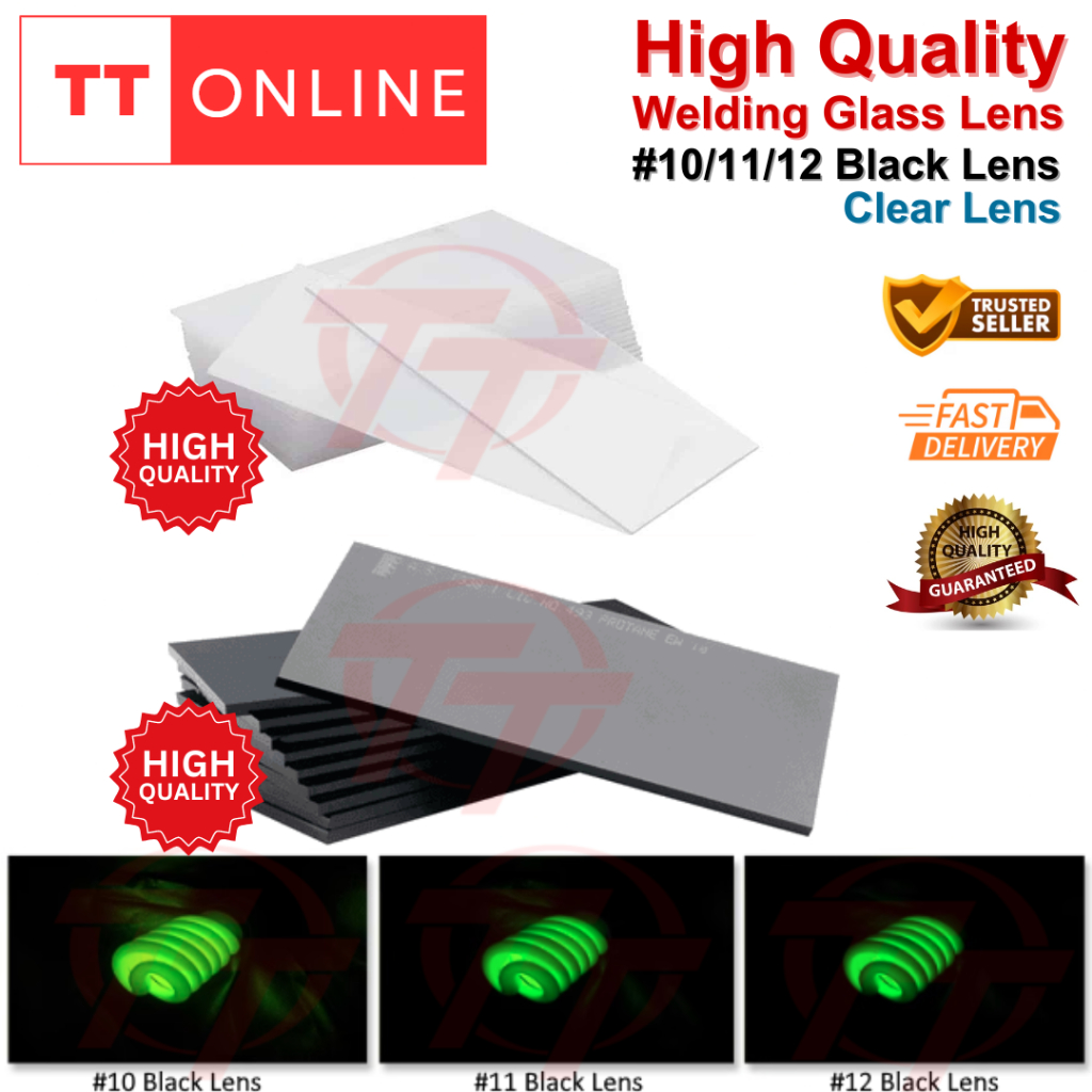 2" x 4" Welding Lens Glass Welding Glass (Clear/Black #10, 11, 12 ...