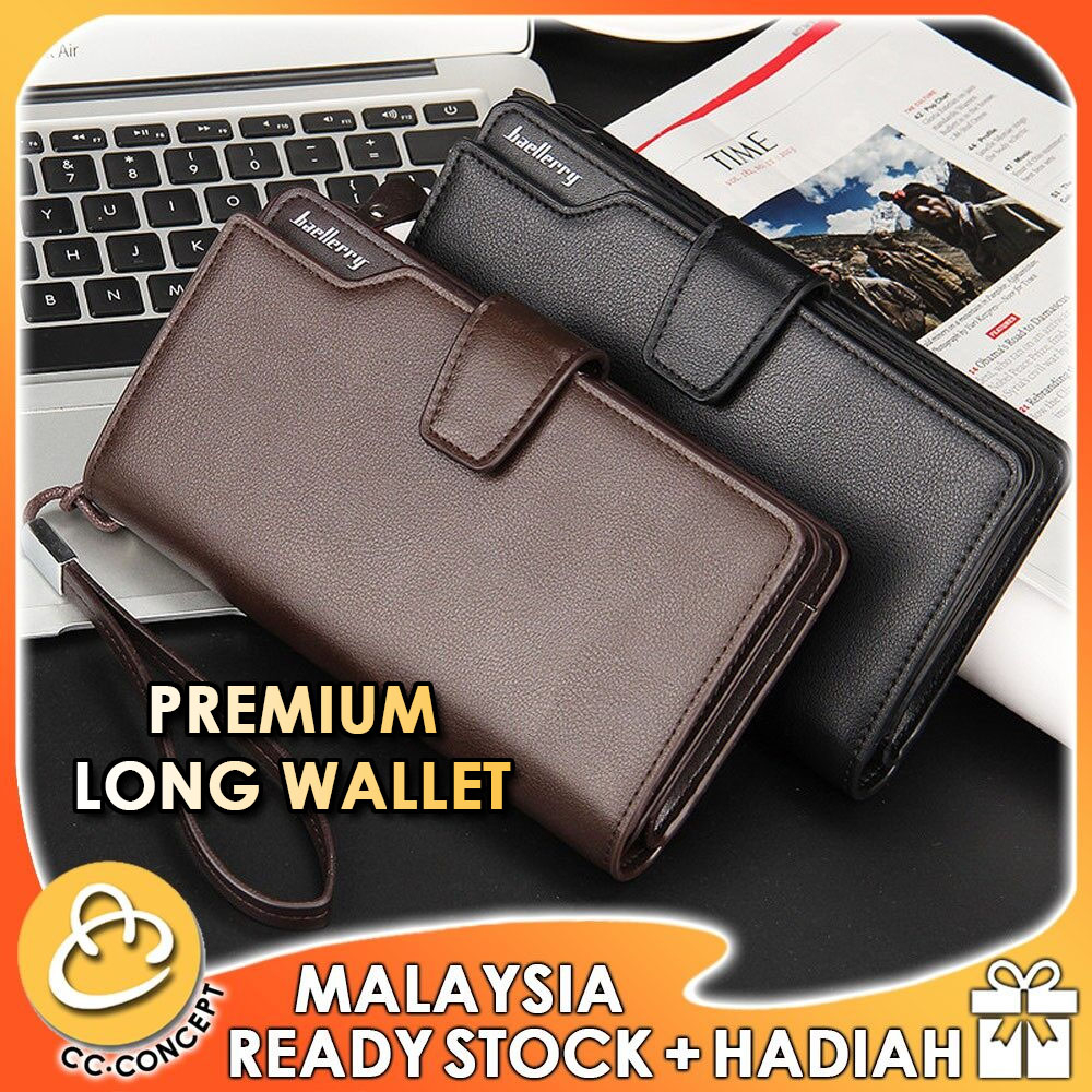 CC CONCEPT Baellerry Long Wallet Card Holder Men Women Wallet Button ...