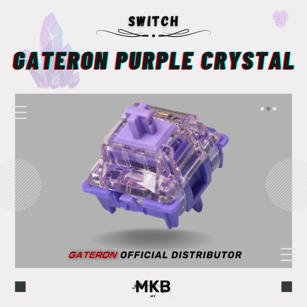 Gateron Purple Crystal Linear Switches Switch For Mechanical Keyboards ...