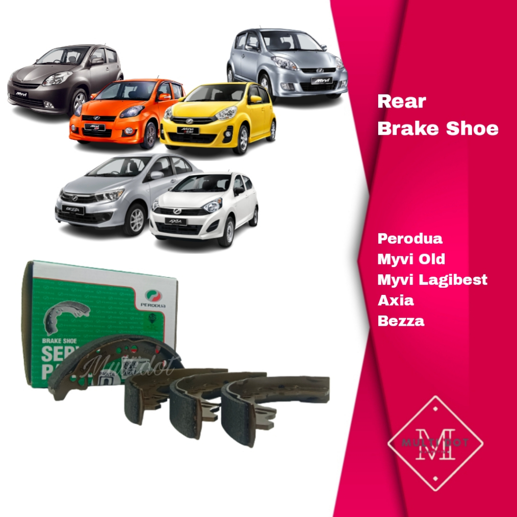 Perodua Rear Brake Shoes (Set) Myvi old D73A D54T Myvi Lagi Best Axia Bezza 04495-73R02 original ...