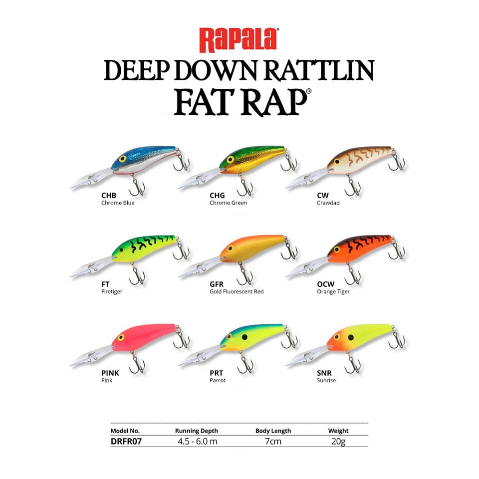 Rapala Deep Down Rattlin Fat Rap DRFT07 7cm Hard Lure | Shopee Malaysia