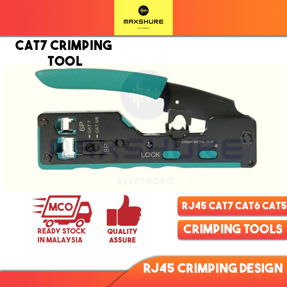 [Maxshure] RJ45 CAT7 CAT6 CAT5 Modular plug crimping tool / network ...