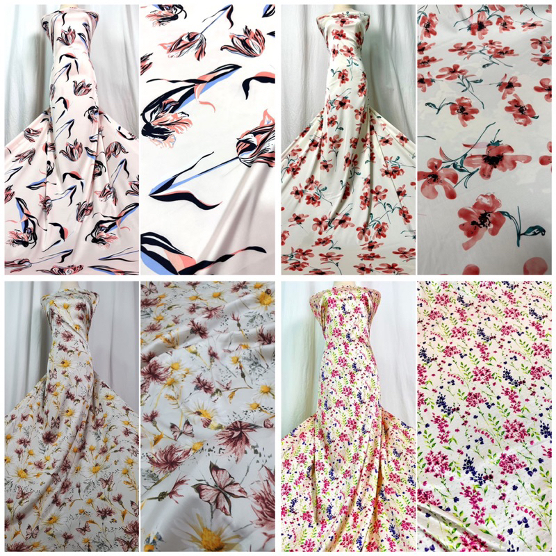 KAIN PASANG SATIN SILK EMBOSS JACQUARD KAIN ELA CREPE SILK VIETNAM ...