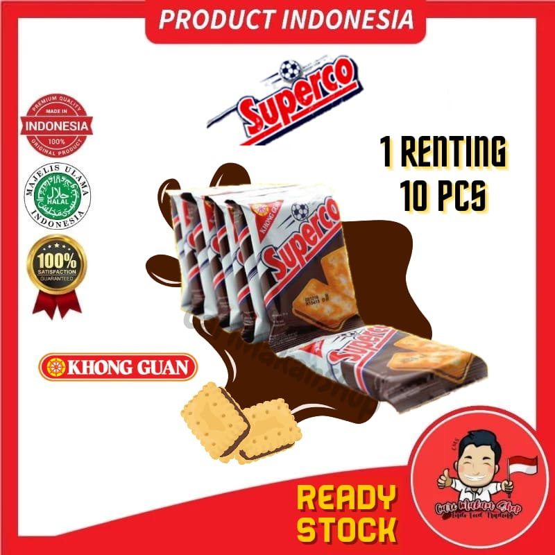 Khong Guan SUPERCO Malkist Biscuit Krim Coklat Renting10Pcs 🇮🇩 ...