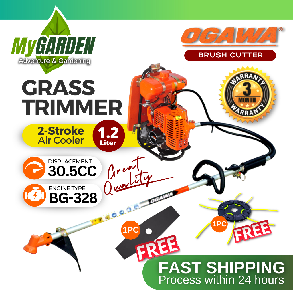 [ READY STOCK ] OGAWA BG-328 Brush Cutter Mesin Rumput Ogawa Gasoline ...