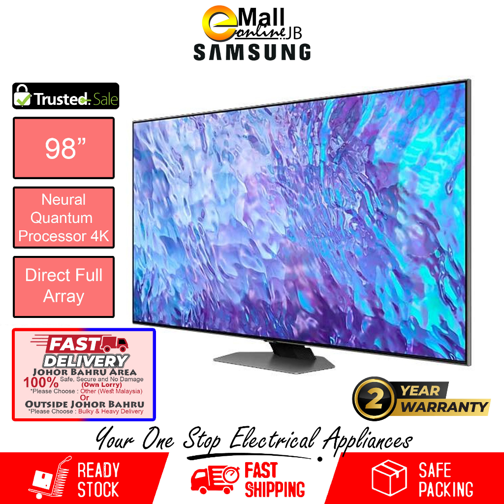 SAMSUNG QLED 4K Smart TV 98" Q80C QA98Q80CAKXXM | QA98Q80CA | Shopee ...