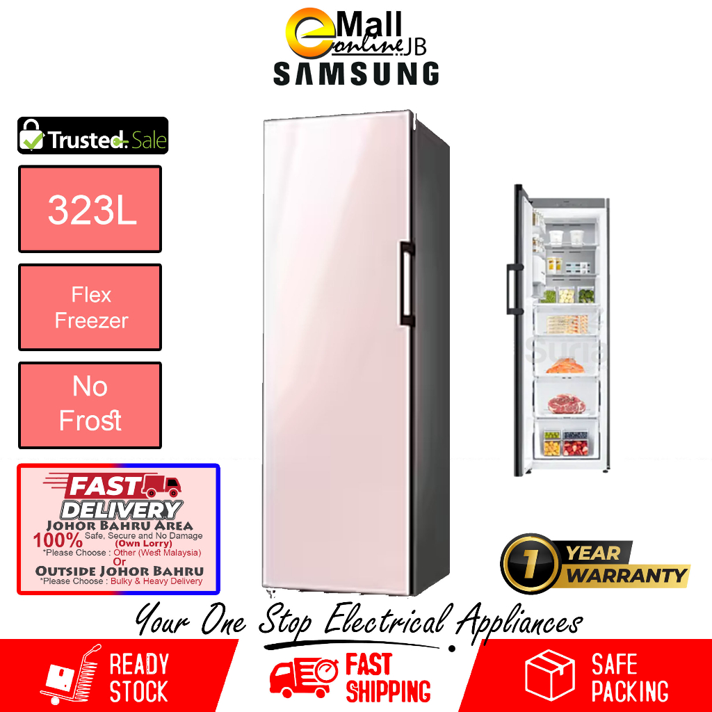 Samsung BESPOKE 1-Door Flex Convertible Refrigerator (Glam Pink) 323L ...