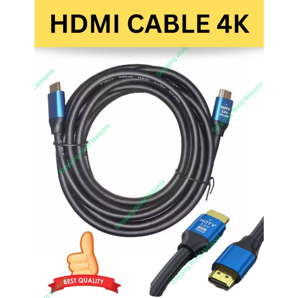 HDMI 4K High Quality – 1.5M/3M/5M/10M/15M/20M HDMI cord (HDMI to HDMI) for stunning Ultra HD ...