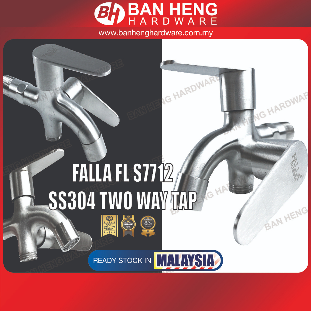 FALLA STAINLESS STEEL TWO WALL BIB TAP / STAINLESS STEEL TWO WAY WATER ...