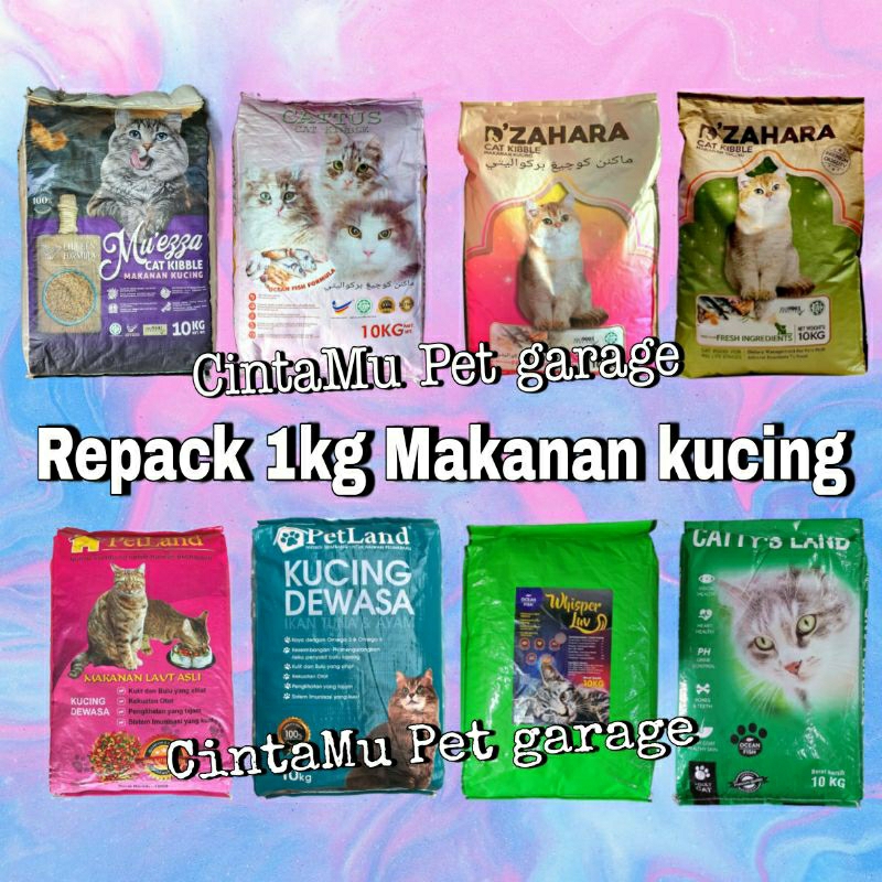 REPACK 1KG D’ZAHARA MAKANAN KUCING IKAN LAUT KUCING KIBBLE CAT FOOD ...