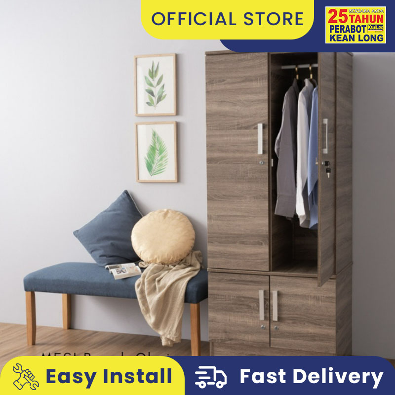 KLSB Wardrobe With Lock / Locker Wardrobe / Clothes Cabinet / Kabinet ...